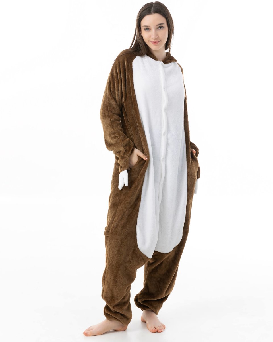 Katara 1744 - Faultier Braun S (145-155cm), Jumpsuit, Onesie, Karneva, 23,23